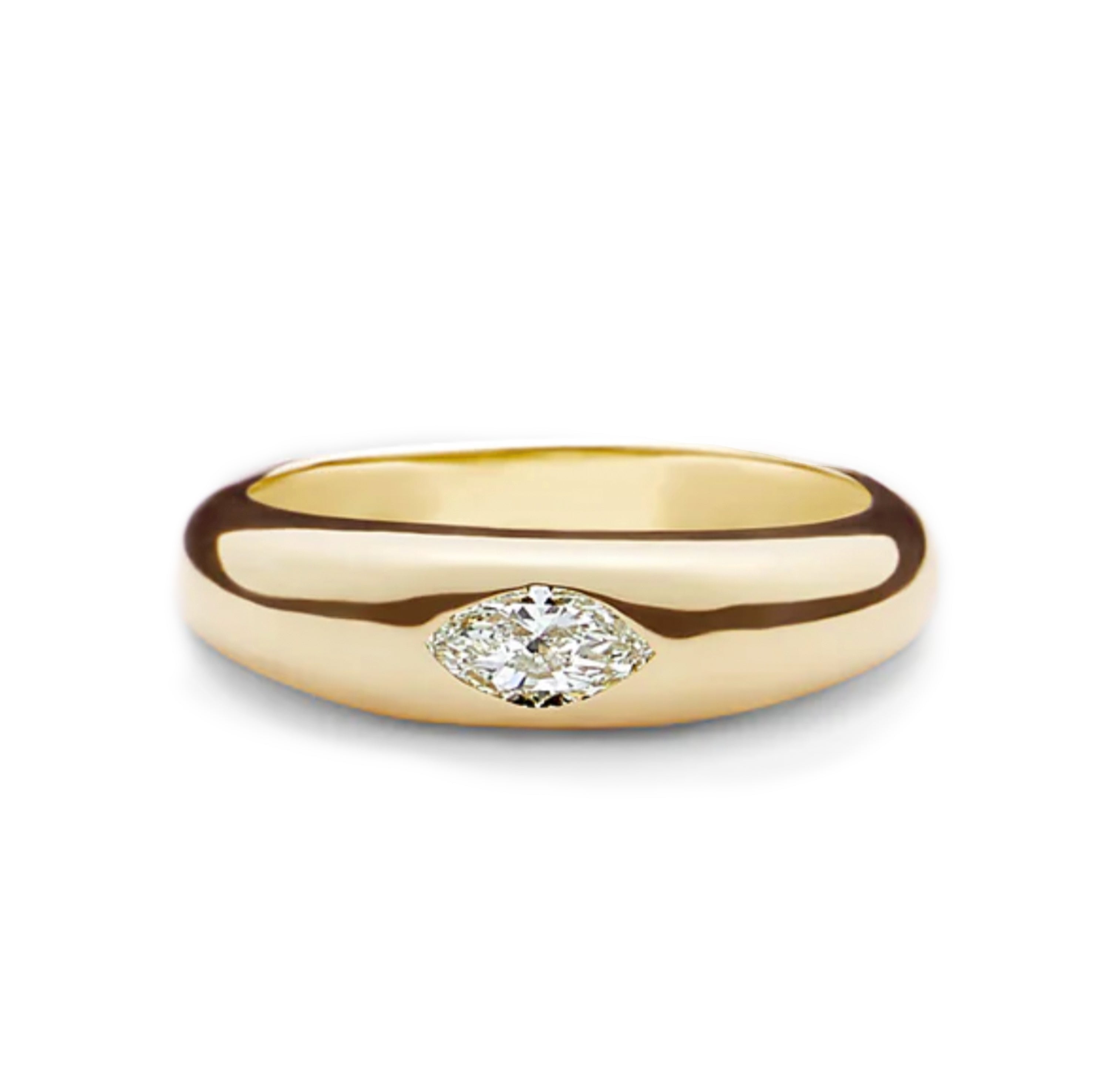 Goldie Diamond Dome Ring – Tesoro Fine Jewelry