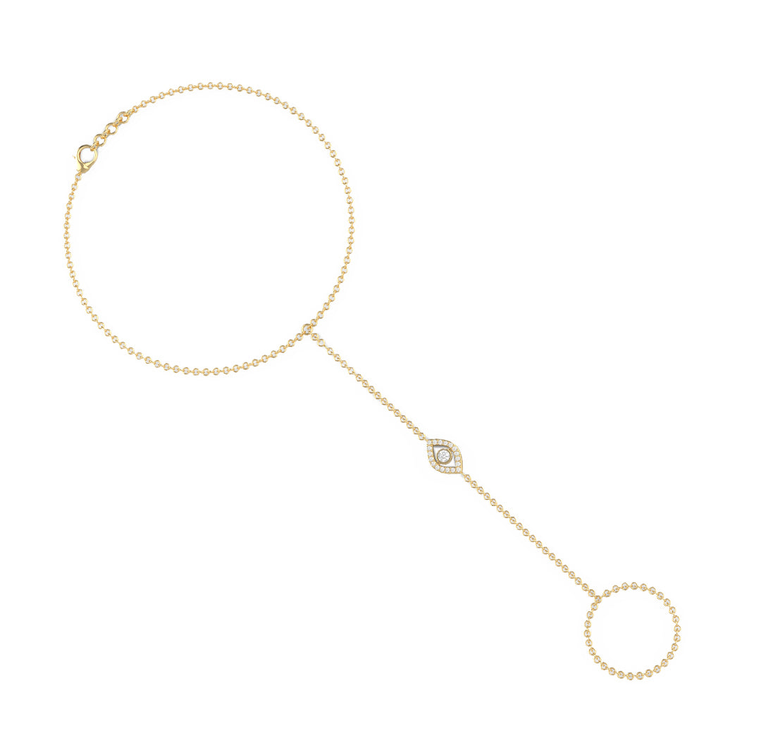 Petite Evil Eye Hand Chain – Tesoro Fine Jewelry
