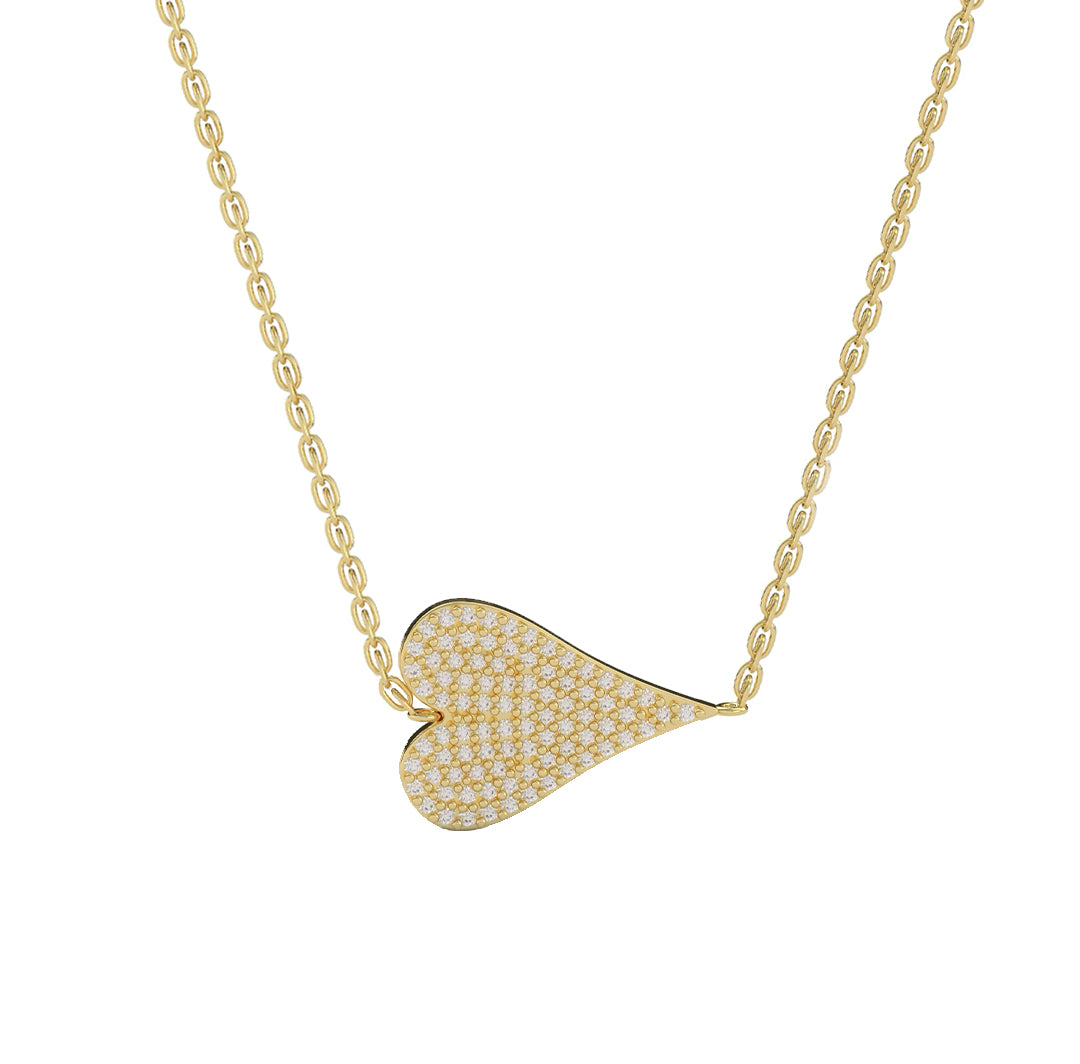 Sideways Heart Necklace – Tesoro Fine Jewelry