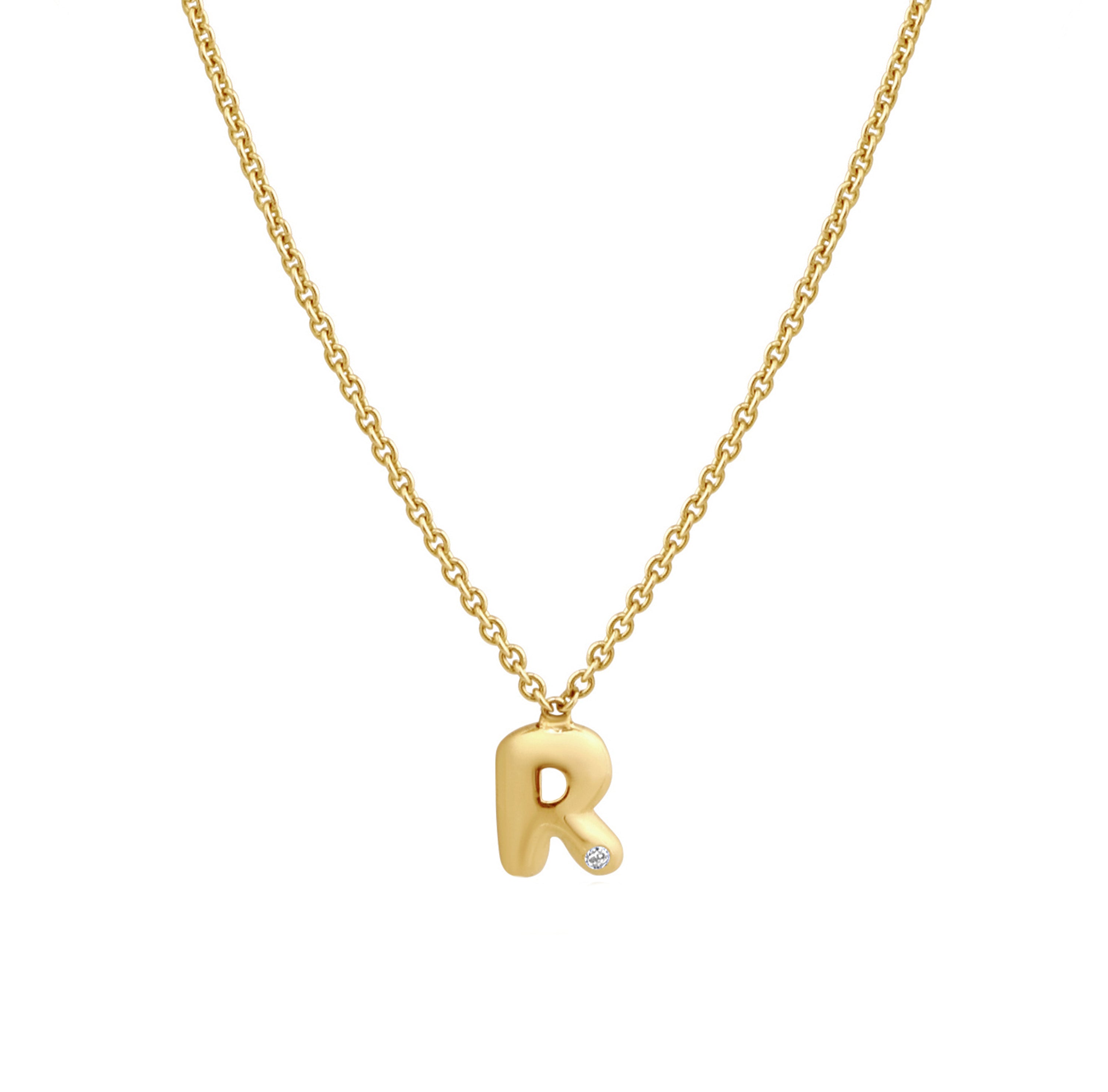 Ballon Initial Necklace – Tesoro Fine Jewelry