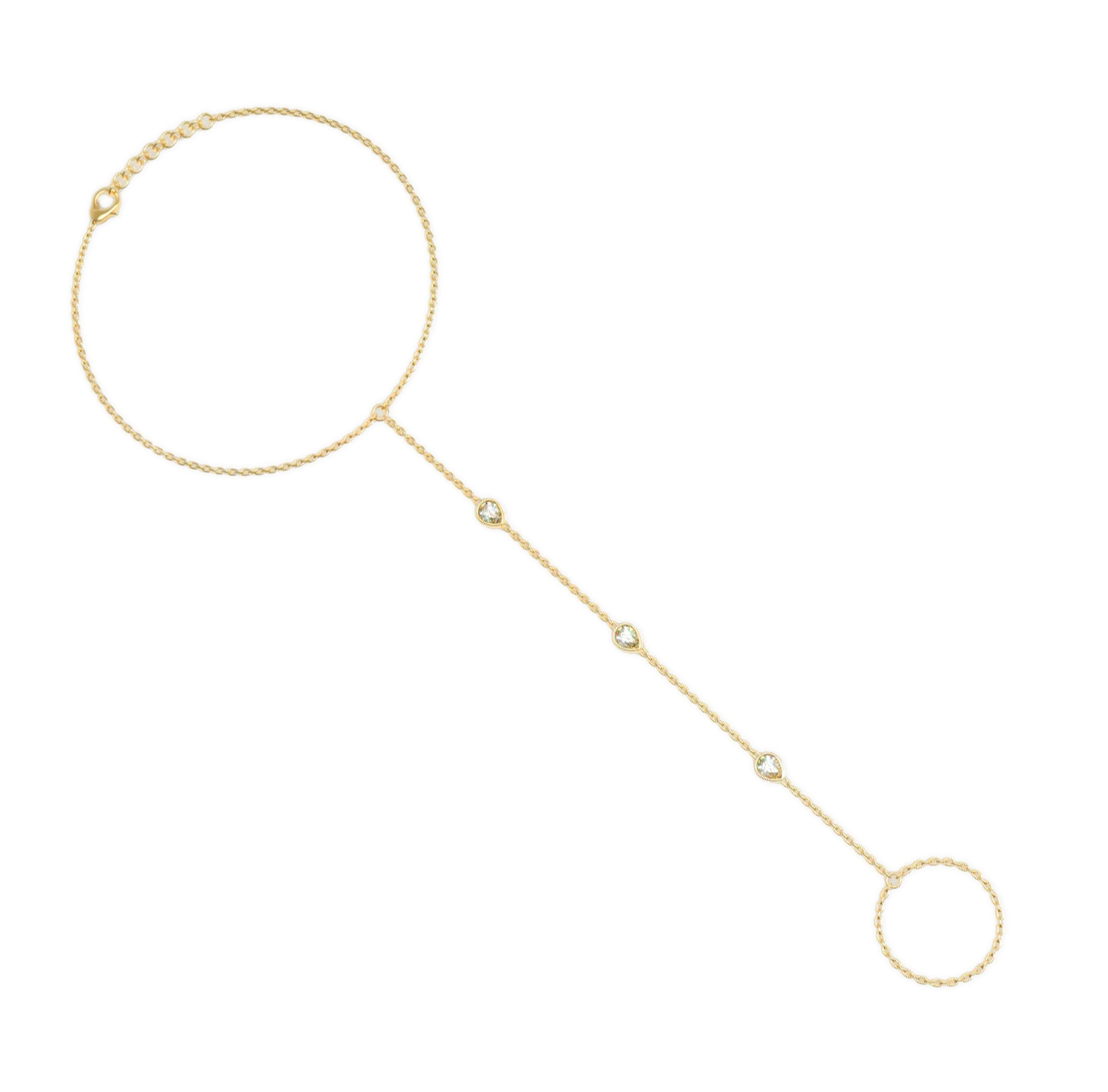 Pear-Shaped Diamond Hand Chain – Tesoro Fine Jewelry