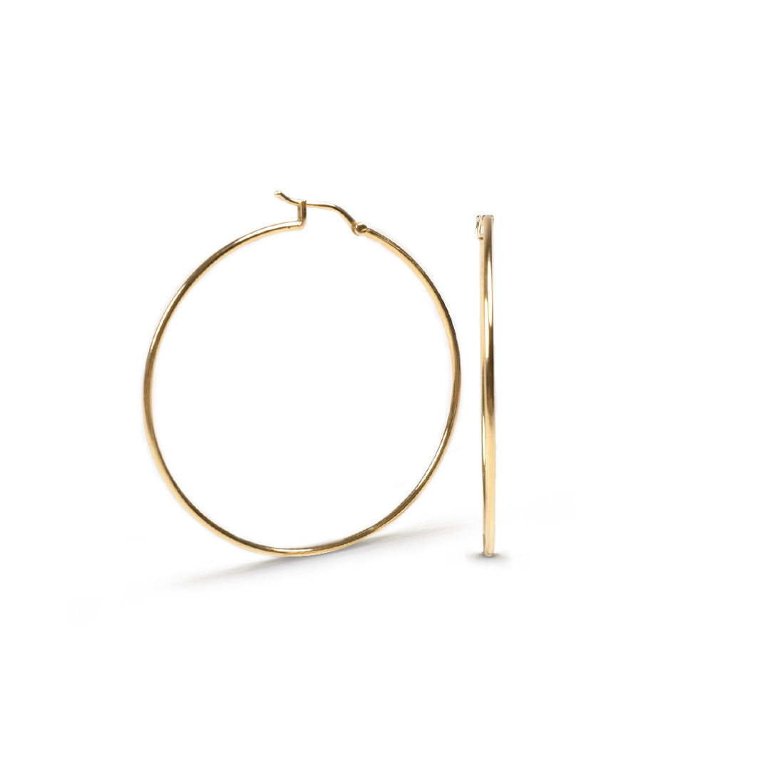 Ultra Fine Gold Hoops – Tesoro Fine Jewelry