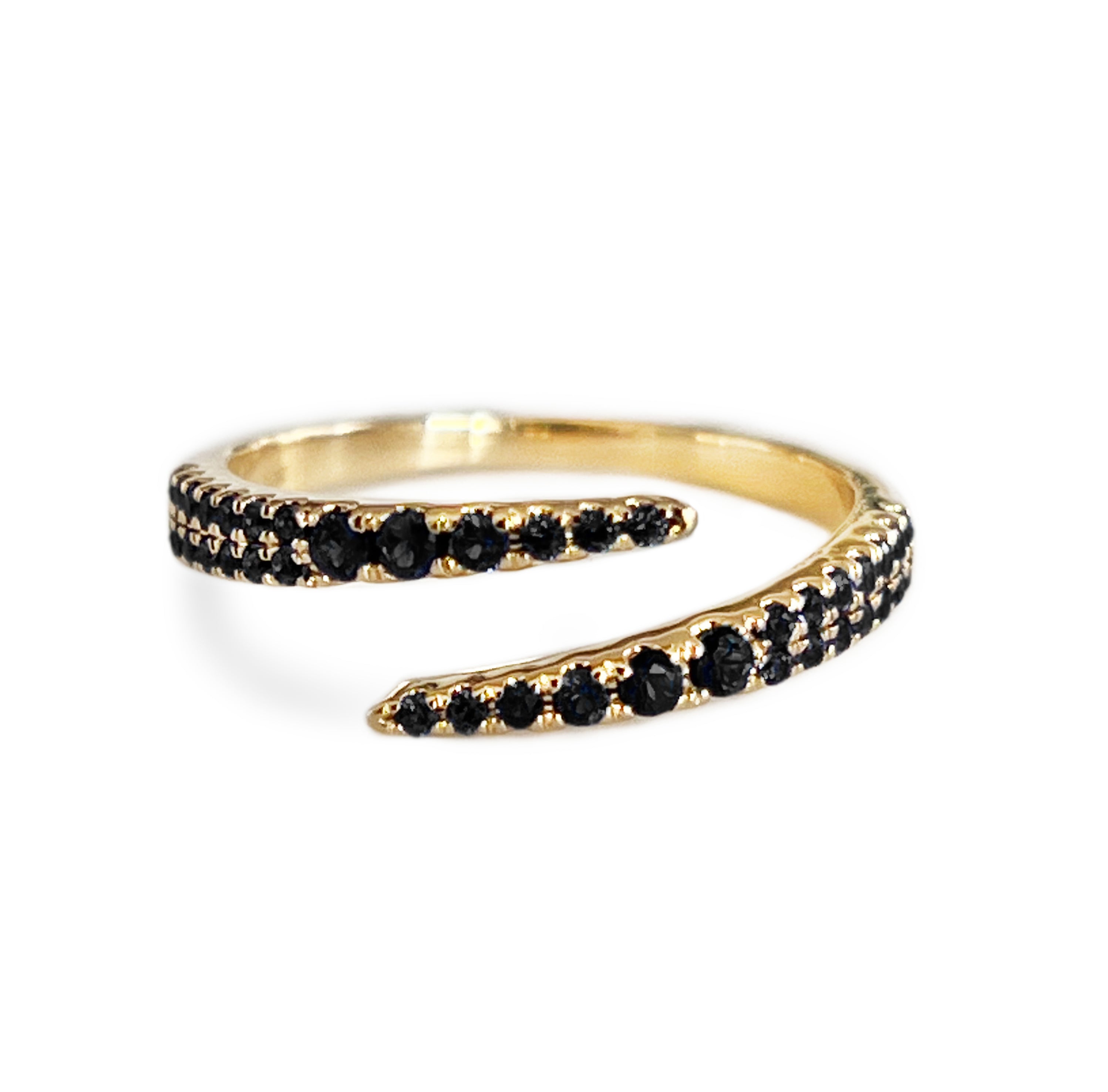 Black Diamond Wrap Around Ring – Tesoro Fine Jewelry