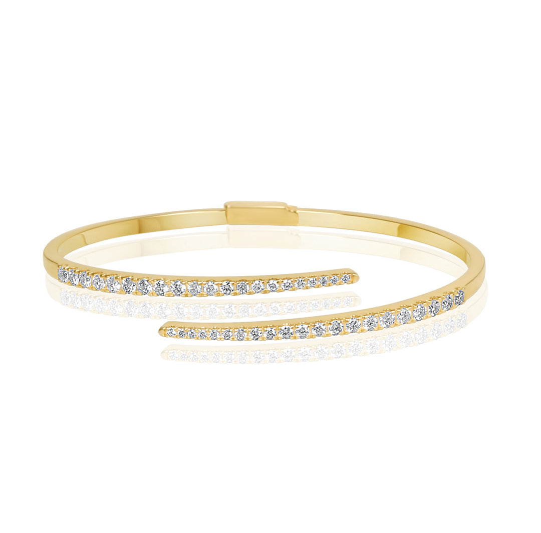 Diamond Wrap Around Bangle – Tesoro Fine Jewelry